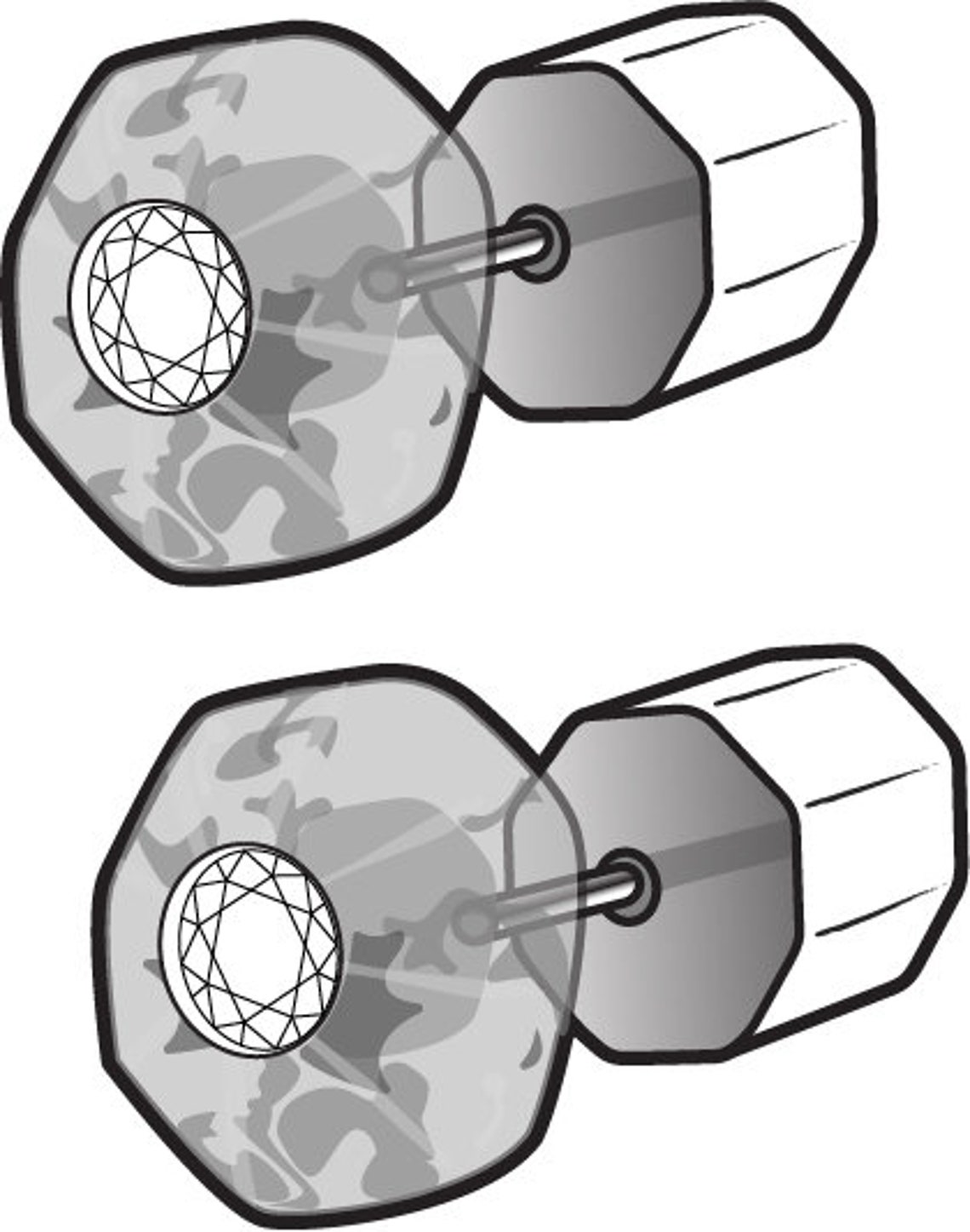 EARRINGS SET 1_CAD Technical Drawing_adobe Illustrator - Etsy