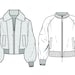 Bomber Jacket Set 1_CAD Technical Drawing Template_adobe Illustrator - Etsy