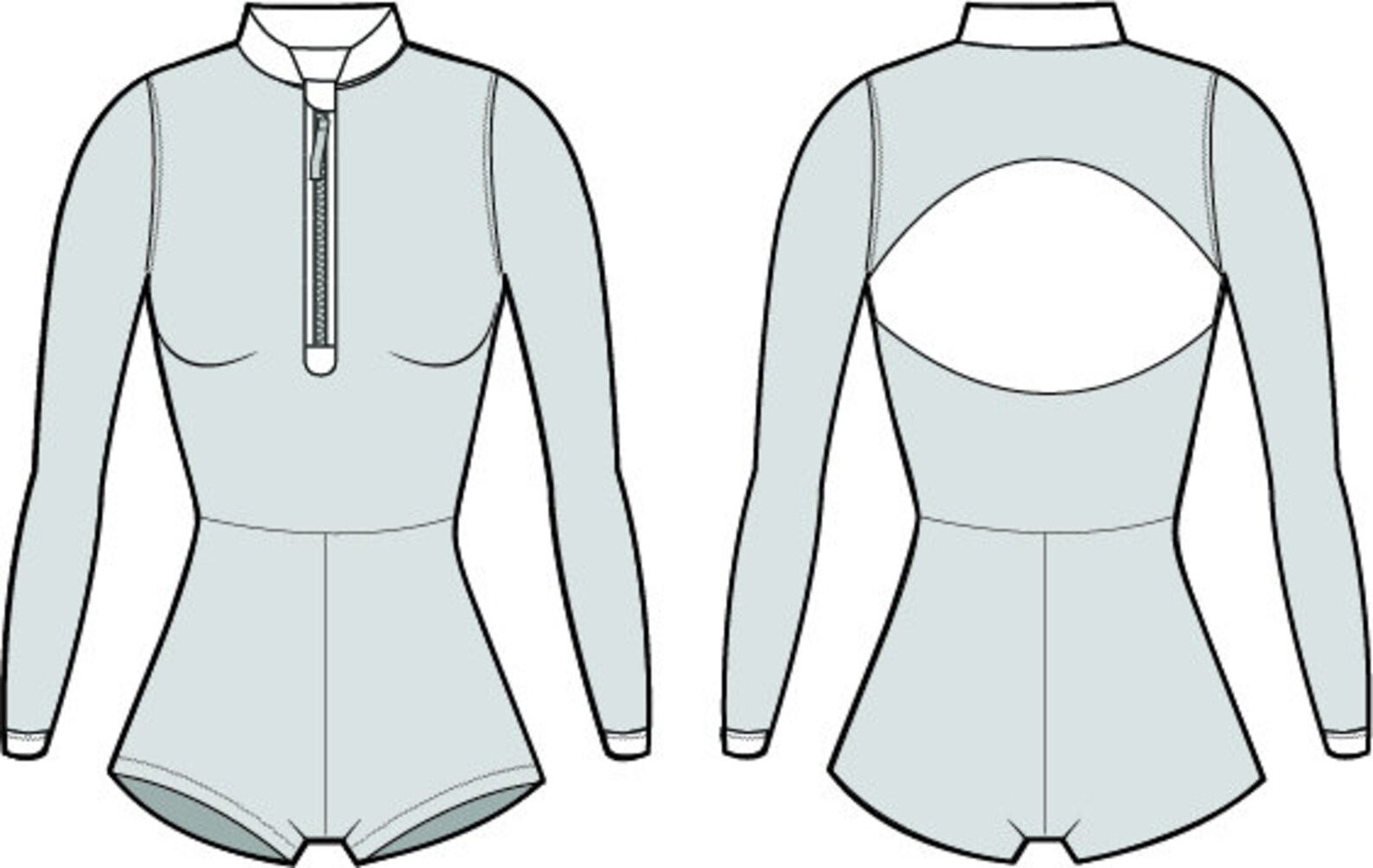 WOMENS SWIM SET 1_CAD Technical Drawing_adobe Illustrator - Etsy