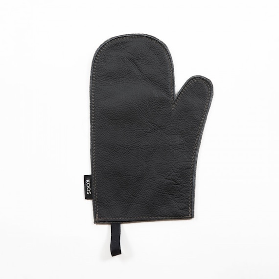 Leather Oven Mitten Dark Brown - Etsy