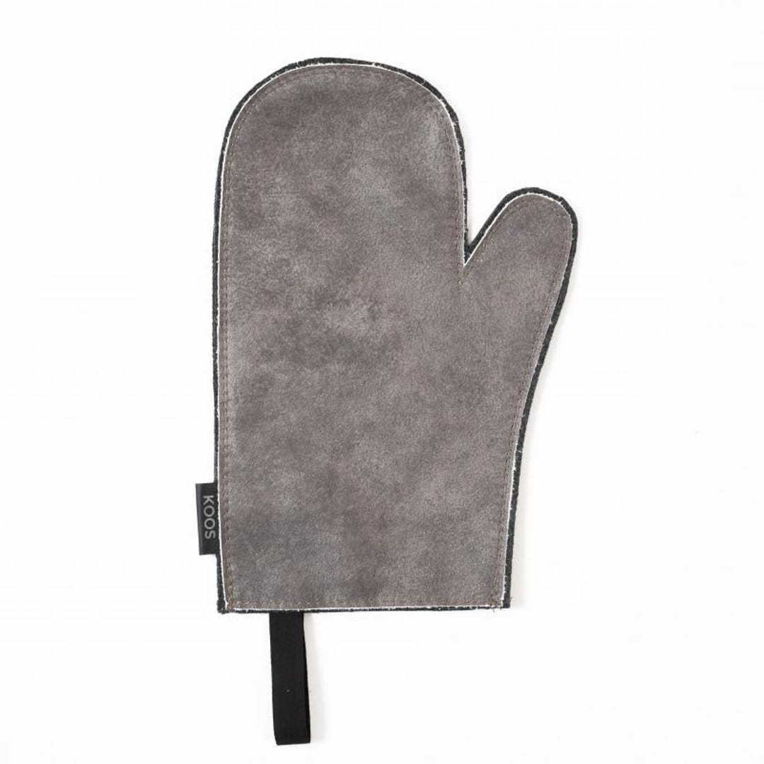 Leather Oven Mitten, Gray - Etsy