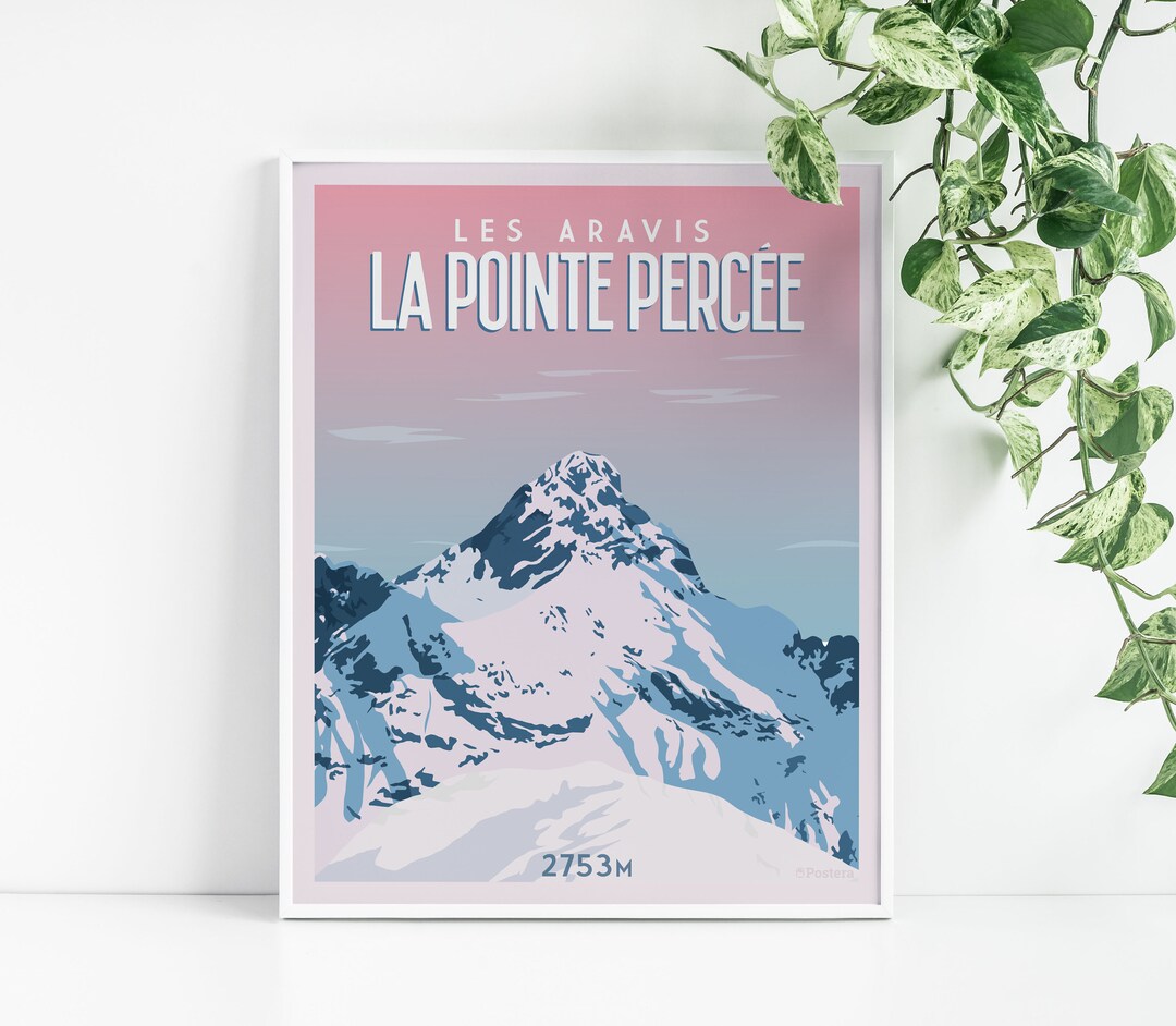 Affiche de La Pointe Percée - Chaîne des Aravis - Sommet de Savoie ...