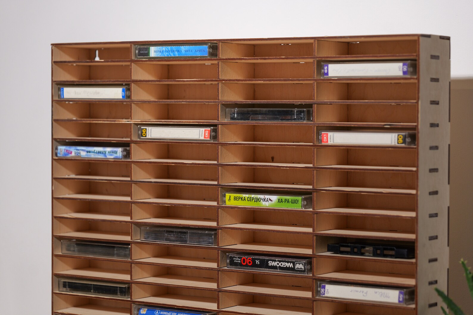 Retro Cassette Display, Handmade Cassette Tape Organizer, 90s Party ...