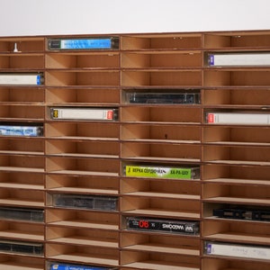 Retro Cassette Display, Handmade Cassette Tape Organizer, 90s Party ...