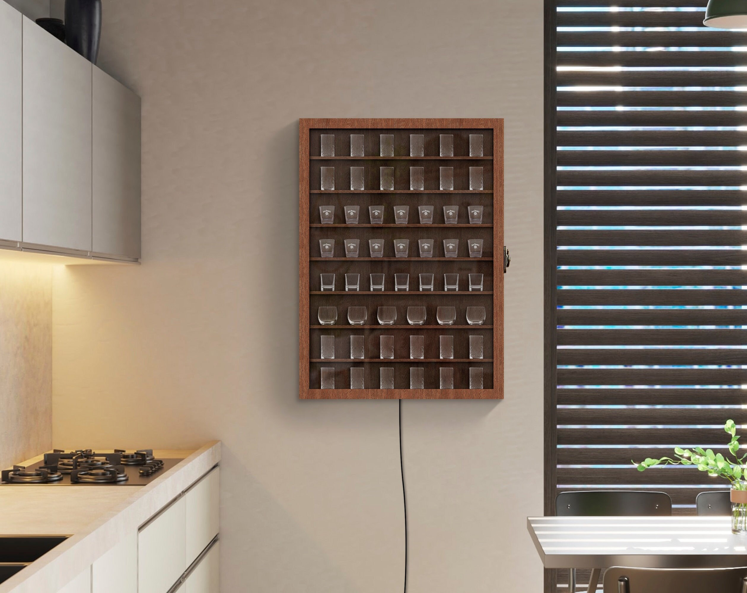 Shot Glass Stand, Bar Display, Shot Glass Display Case With Door, Shot ...