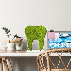 Moss Wall Art, Reindeer Moss Tooth, Dentist Moss Wall Art Decor ...