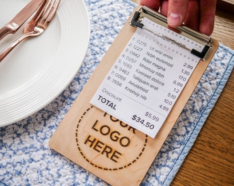 Wooden Check Presenter Custom Check Presenter Restaurant Bill Holder ...