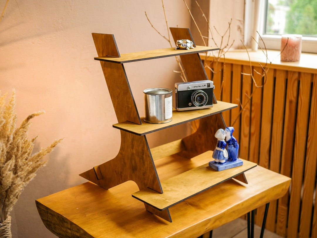 Wood Display Shelf, Market Showcase, Display Shelves for Miniatures ...