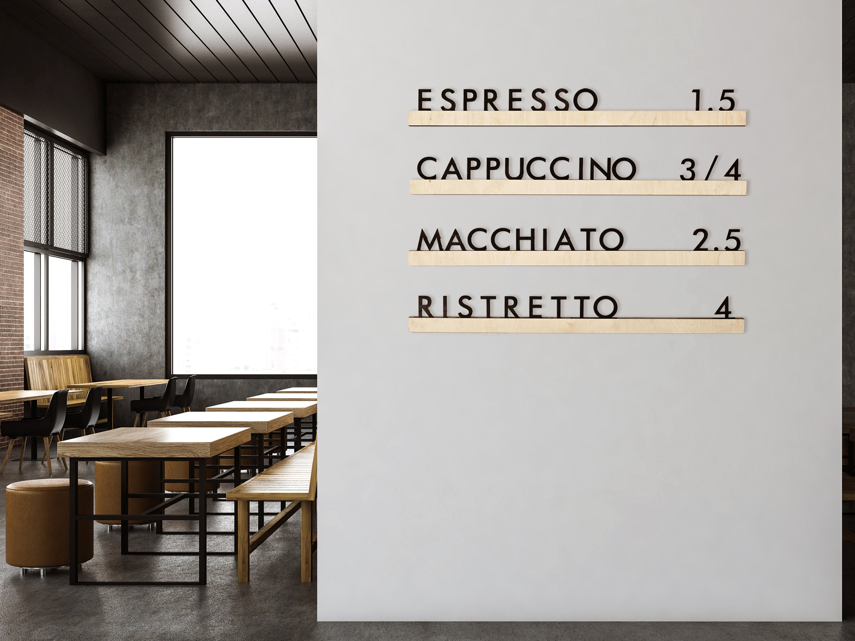 Menu Board for Wall, Wood Wall Menu, Letter Board Wall Menu, Cafe Menu ...