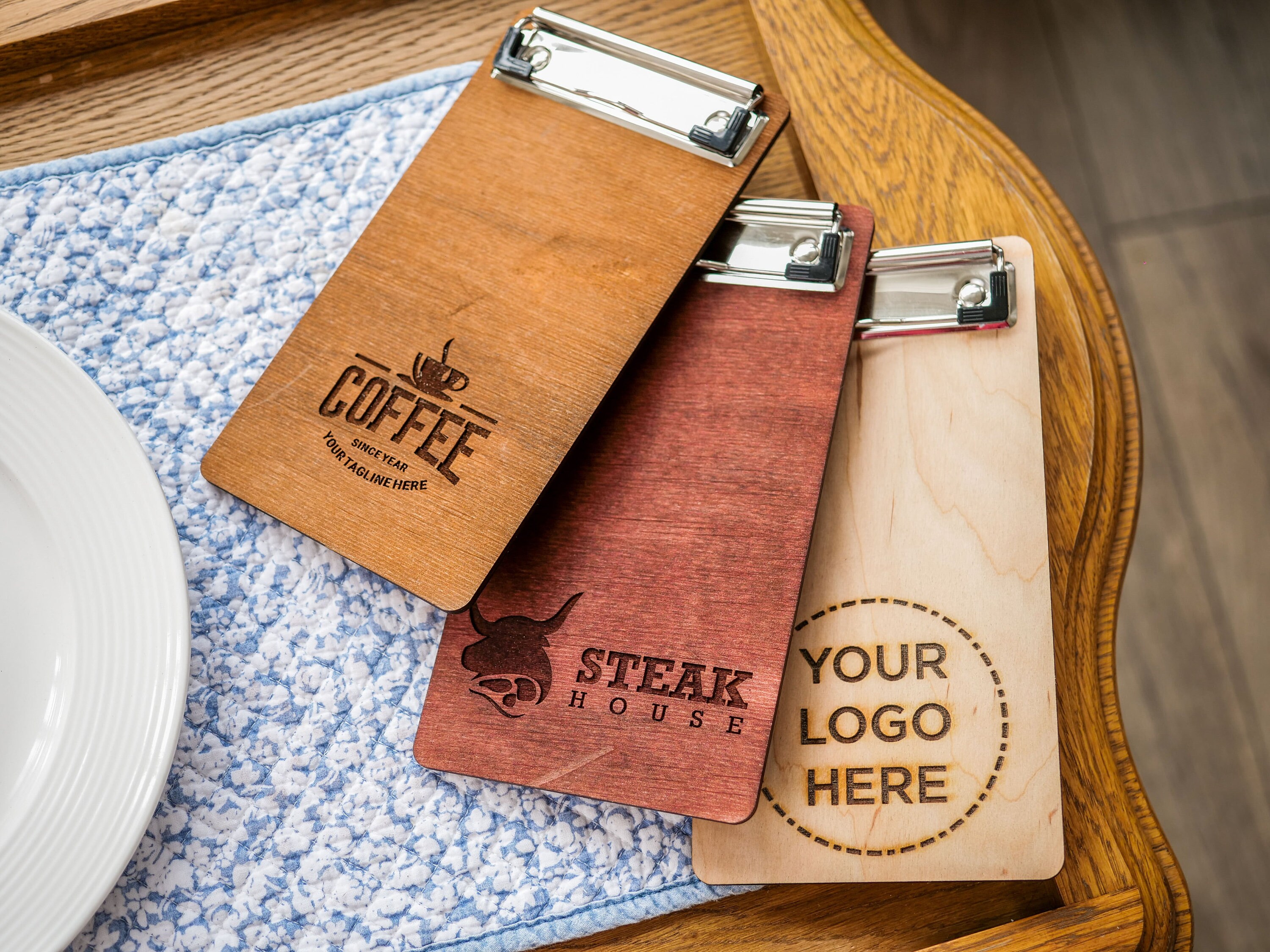 Wood Restaurant Check Presenter Cafe Bar Check Holder Bill - Etsy