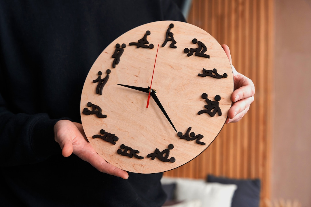 Kamasutra Clock, Sex Wall Wood Clock, Kama Sutra, Time for Sex, Bedroom ...