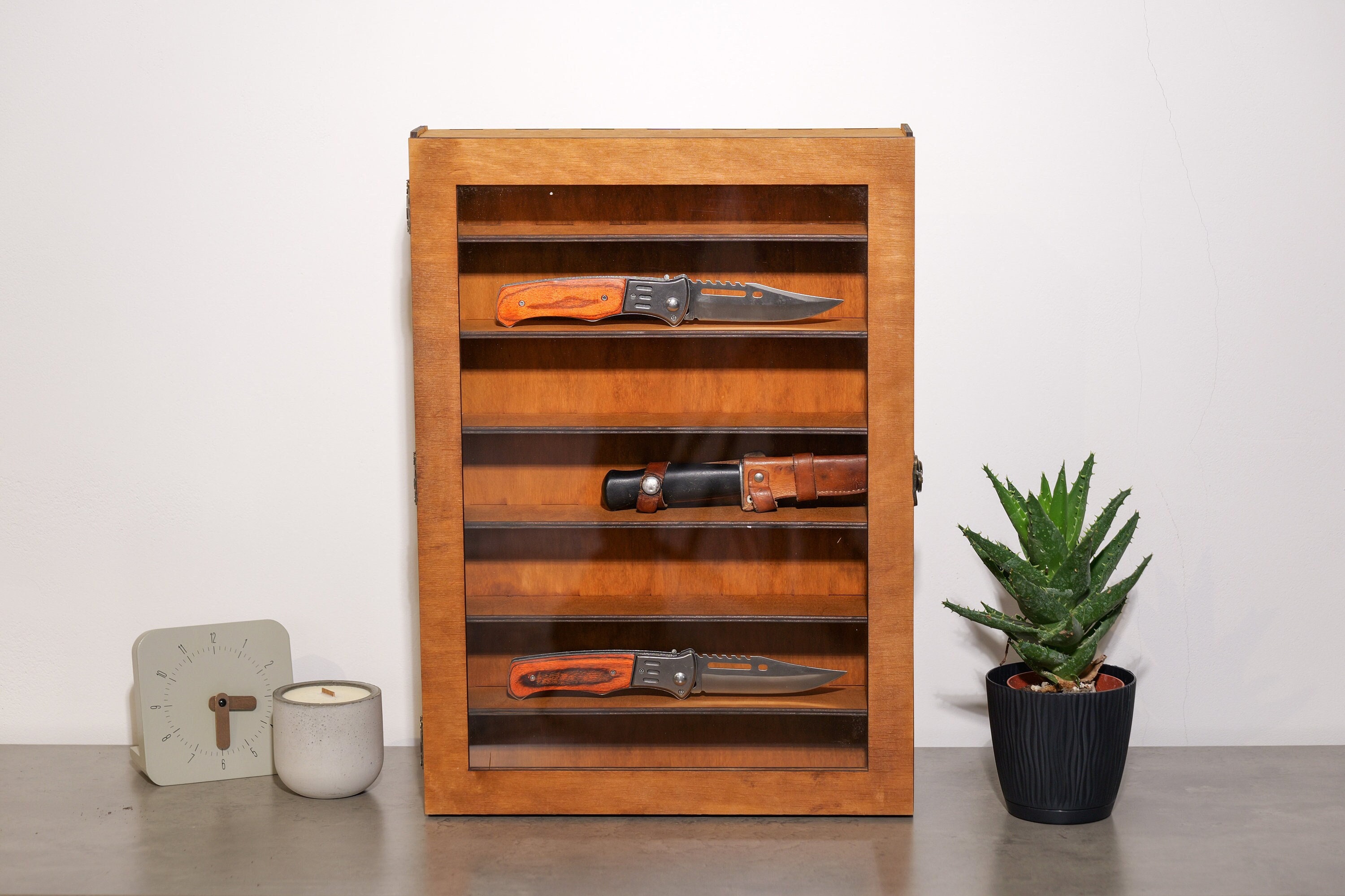Wooden Knifes Display, Led Knife Stand Case, Wood Knife Display Shelves ...