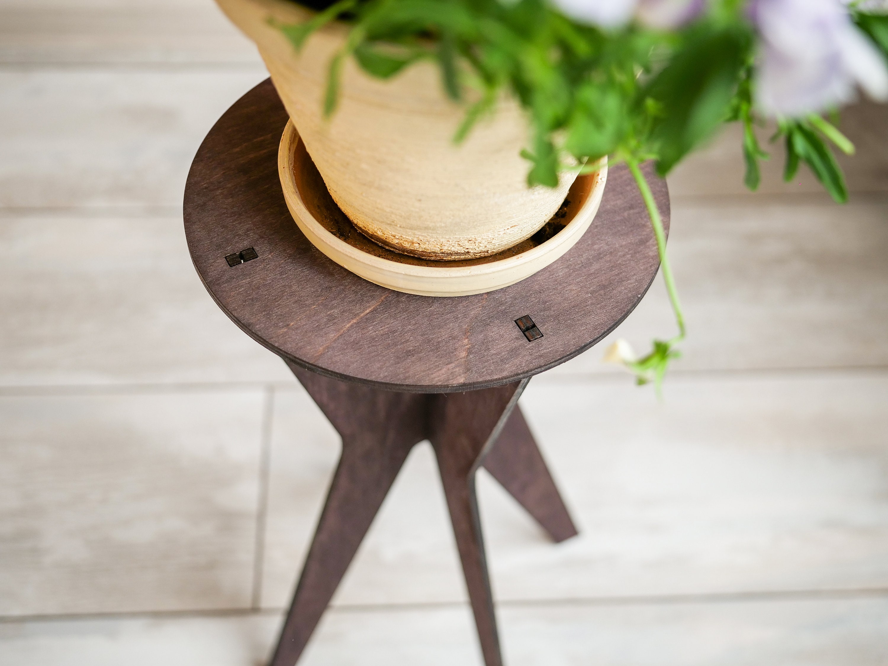 Indoor Wooden Planter Stand, Tall Modern Plant Stand, Wooden Planters ...