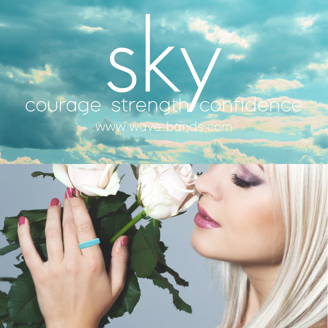 Autism Support Silicone Ring Blue Wave-bands SKY Mental - Etsy