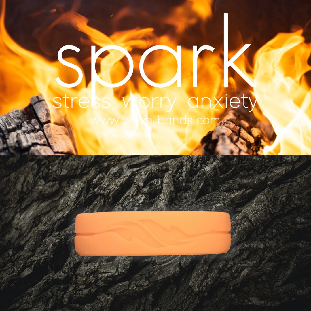 Autism Support Silicone Ring | Wave-bands SPARK | Orange | Mental ...