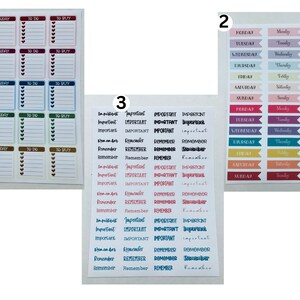 Planner Stickers, Important Stickers, Reminder Stickers, Bills Stickers ...