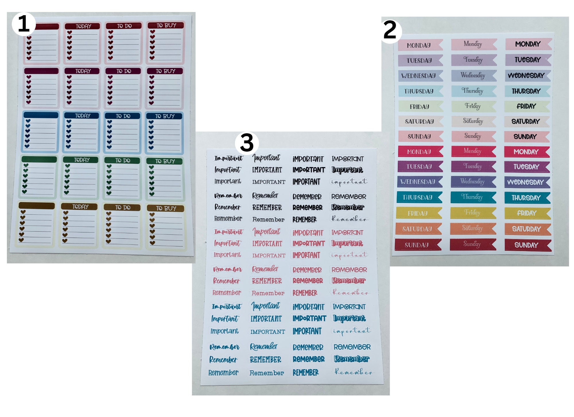 Planner Stickers, Important Stickers, Reminder Stickers, Bills Stickers ...