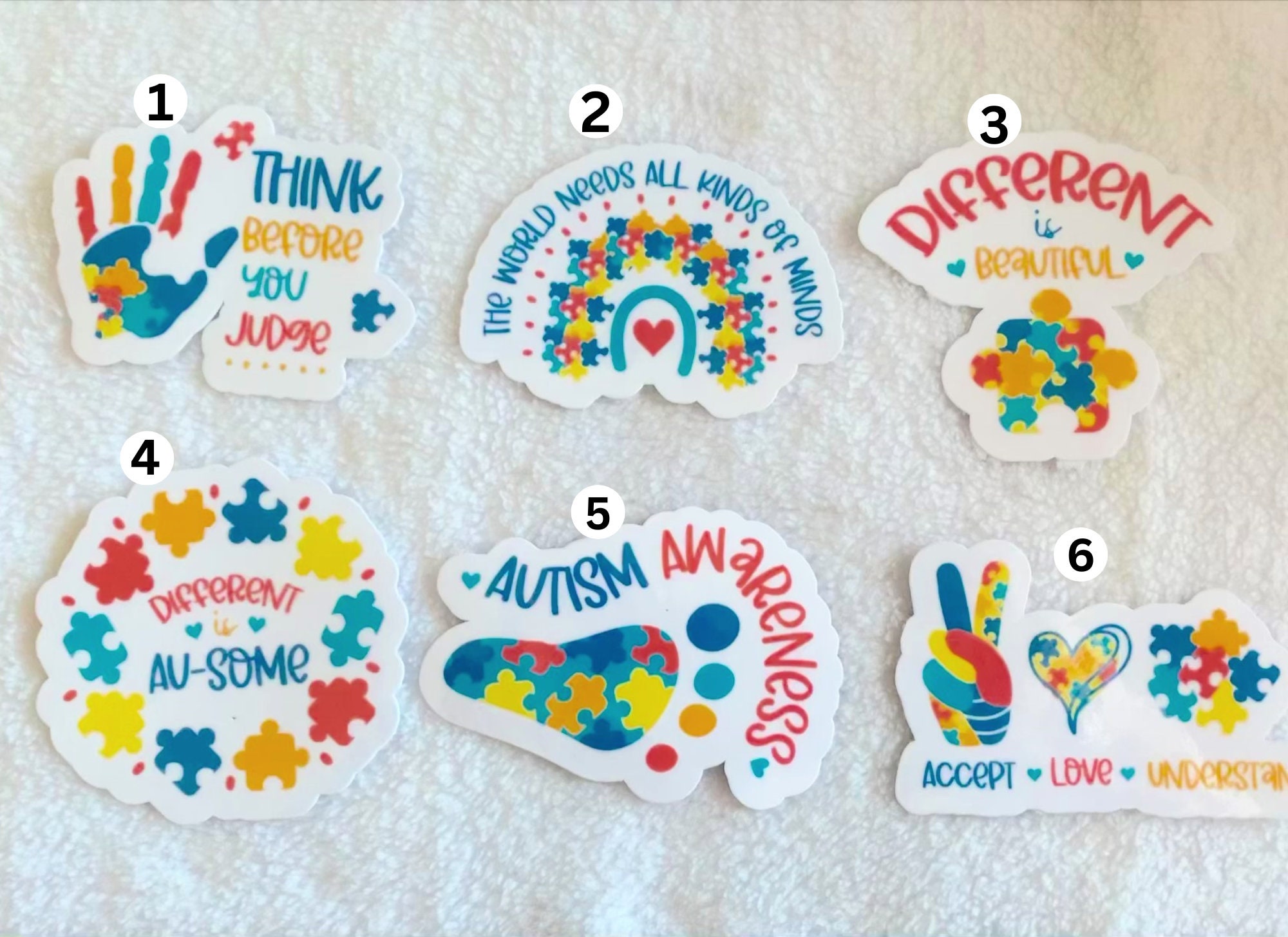 Autism Awareness Stickers: Waterproof Puzzle Piece Decals - Etsy