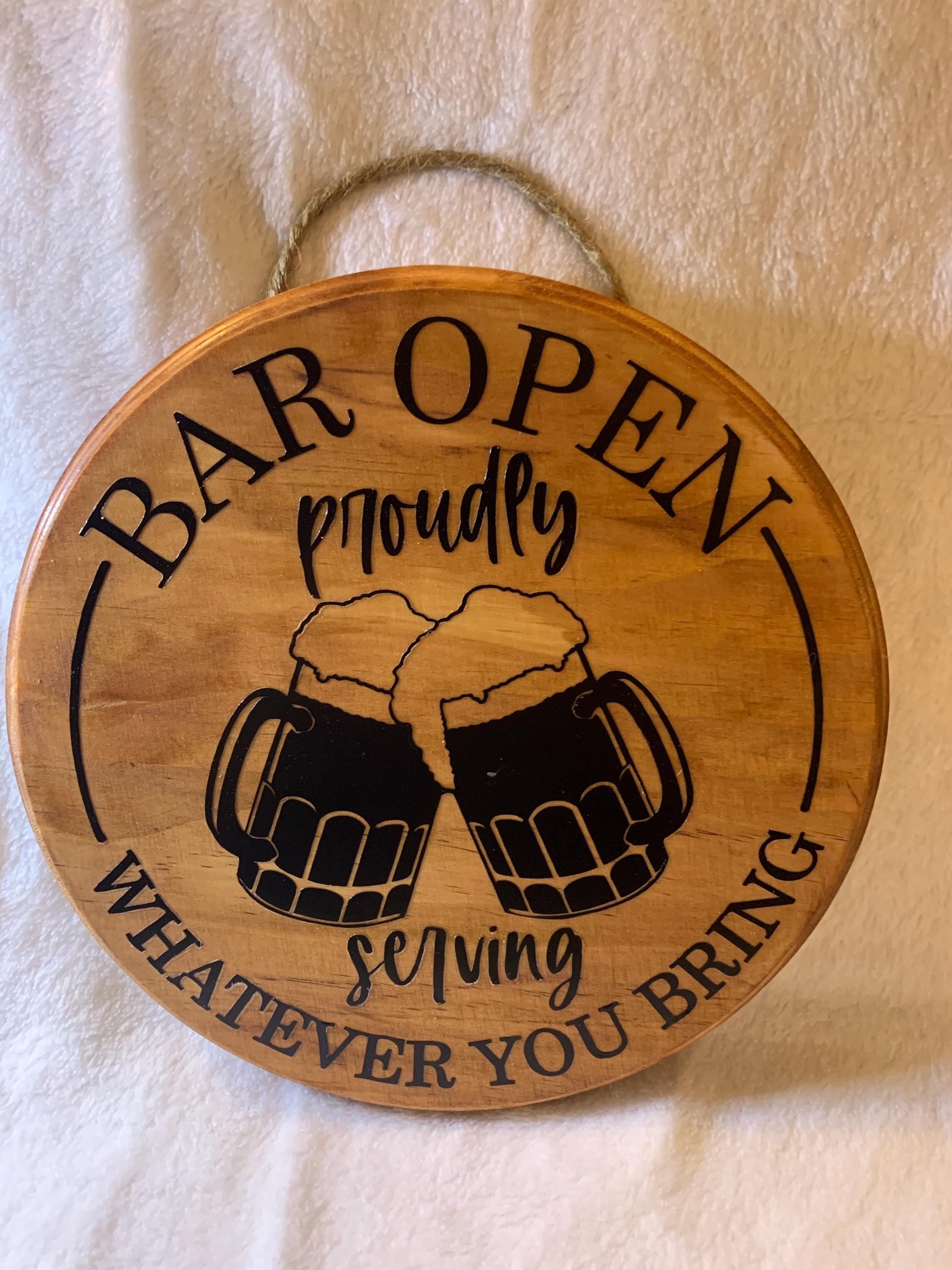 Wood Sign for Bar - Etsy