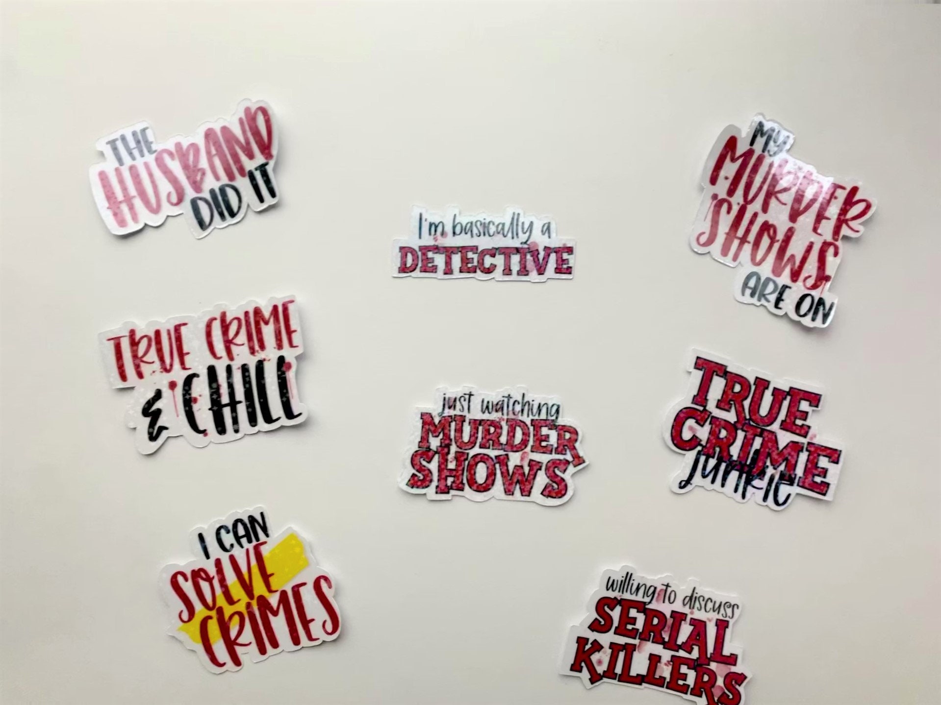 True Crime Stickers: Waterproof Laptop & Tumbler Decals - Etsy