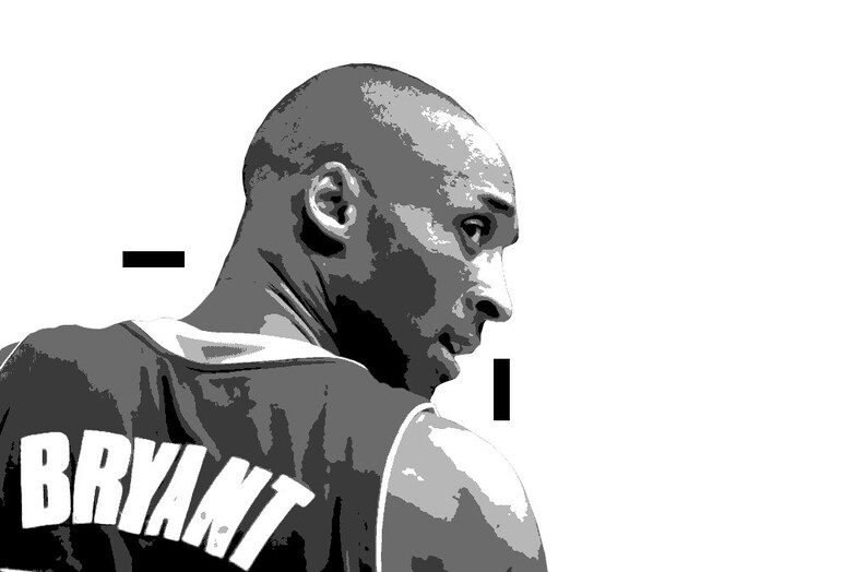 BASKETBALL PLAYER Multi 5 Layers Stencil Design,kobe , Portrait ...