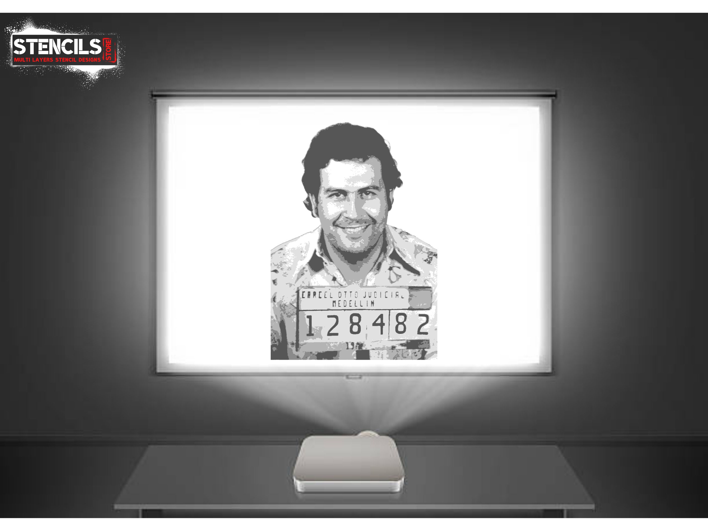 PABLO ESCOBAR Multi 5 Layers Stencil Design , Portrait ,digital Art ...