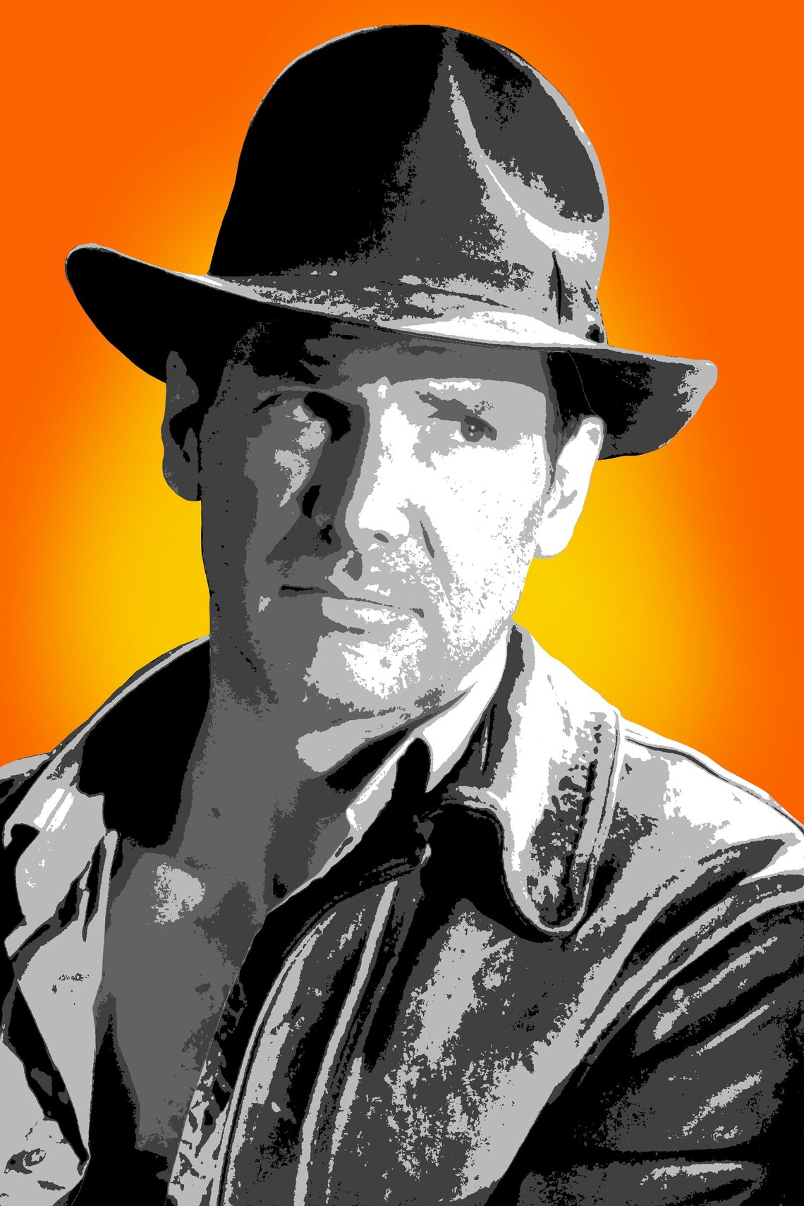 INDIANA JONES Multi 5 Layers Stencil Design, Portrait ,digital Art ...