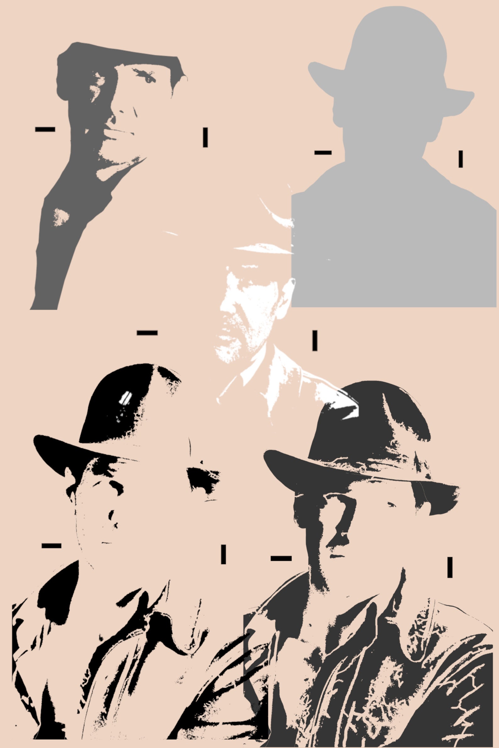 INDIANA JONES Multi 5 Layers Stencil Design, Portrait ,digital Art ...