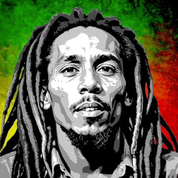 Bob Marley Painting Stencil - Etsy