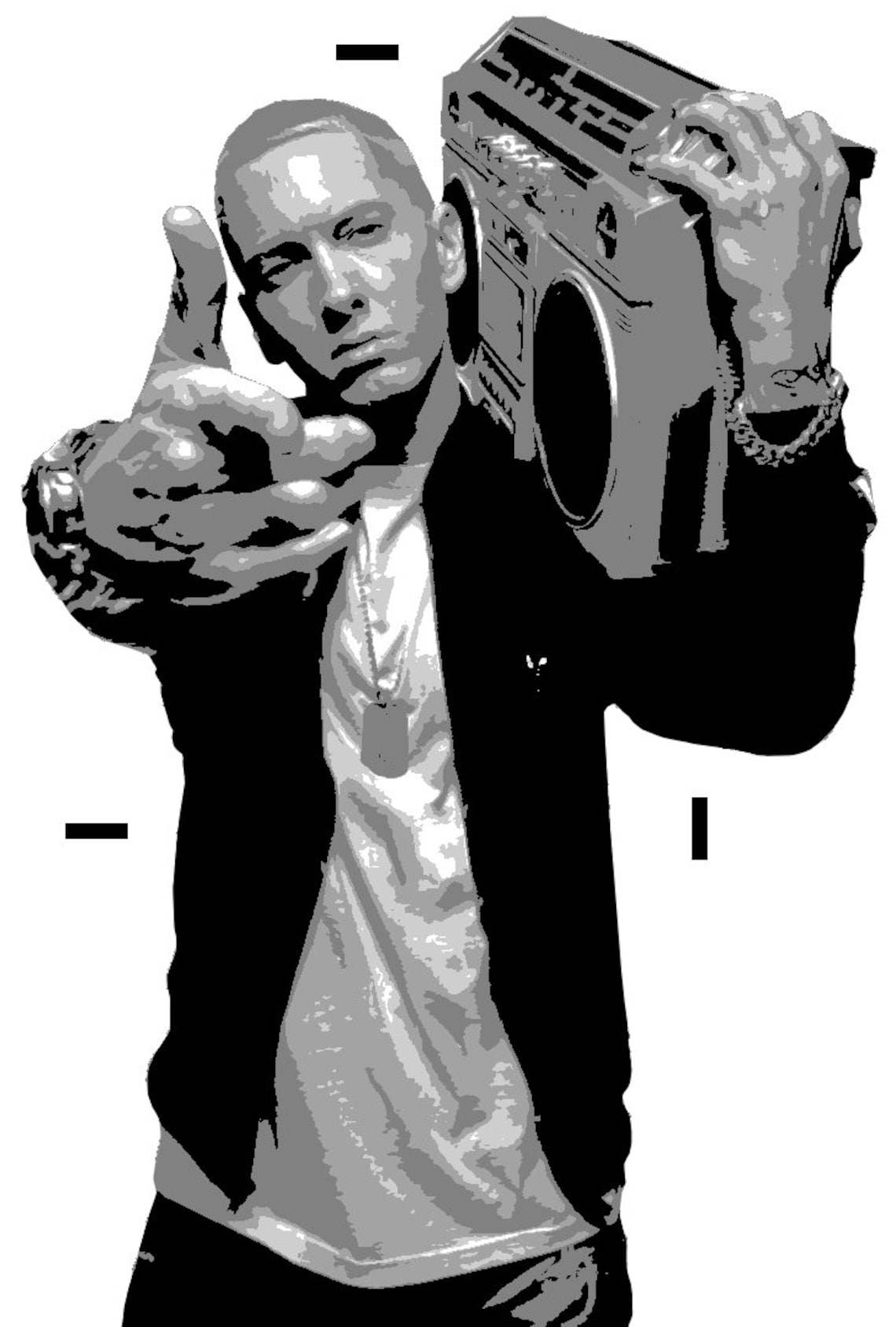 EMINEM Multi 5 Layers Stencil Design,rap, Cricut, Portrait ,digital Art ...