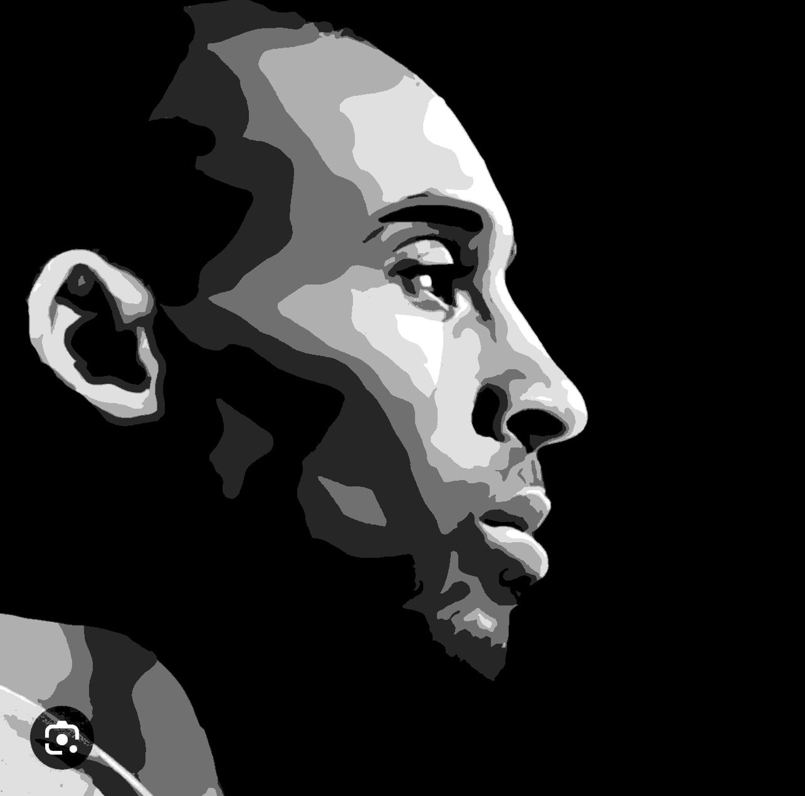 BASKETBALL PLAYER Multi 5 Layers Stencil Desigg , Portrait ,digital Art ...