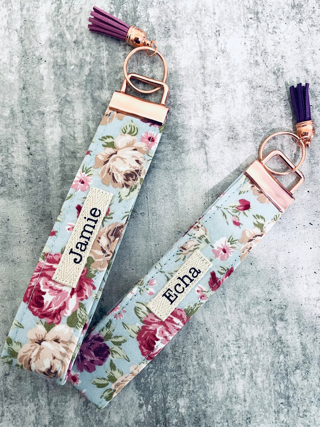 Dupercute Key Fob Personalised Key Fob Key Chain Fabric Wristlet Boho ...