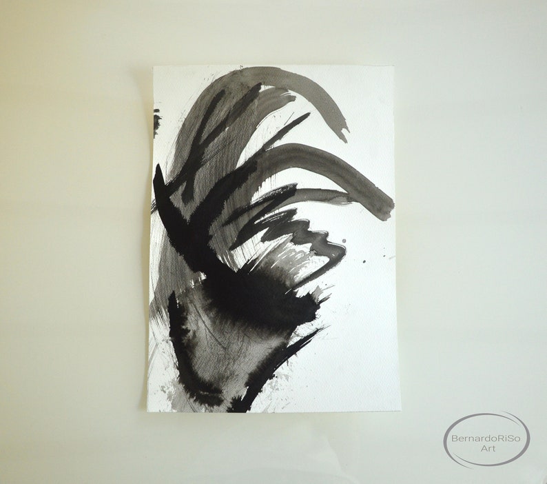 Original Abstract Ink Painting Modern Abstract Painting - Etsy Canada