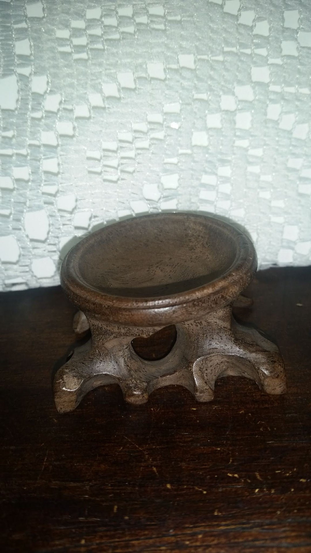 Hand Carved Wooden Sphere Stand - Etsy