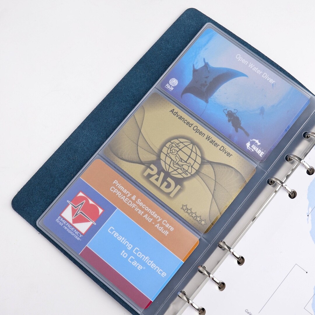 Dive Log Accessories | Card Holder, Zipper Pouch & Pen Holder - Etsy
