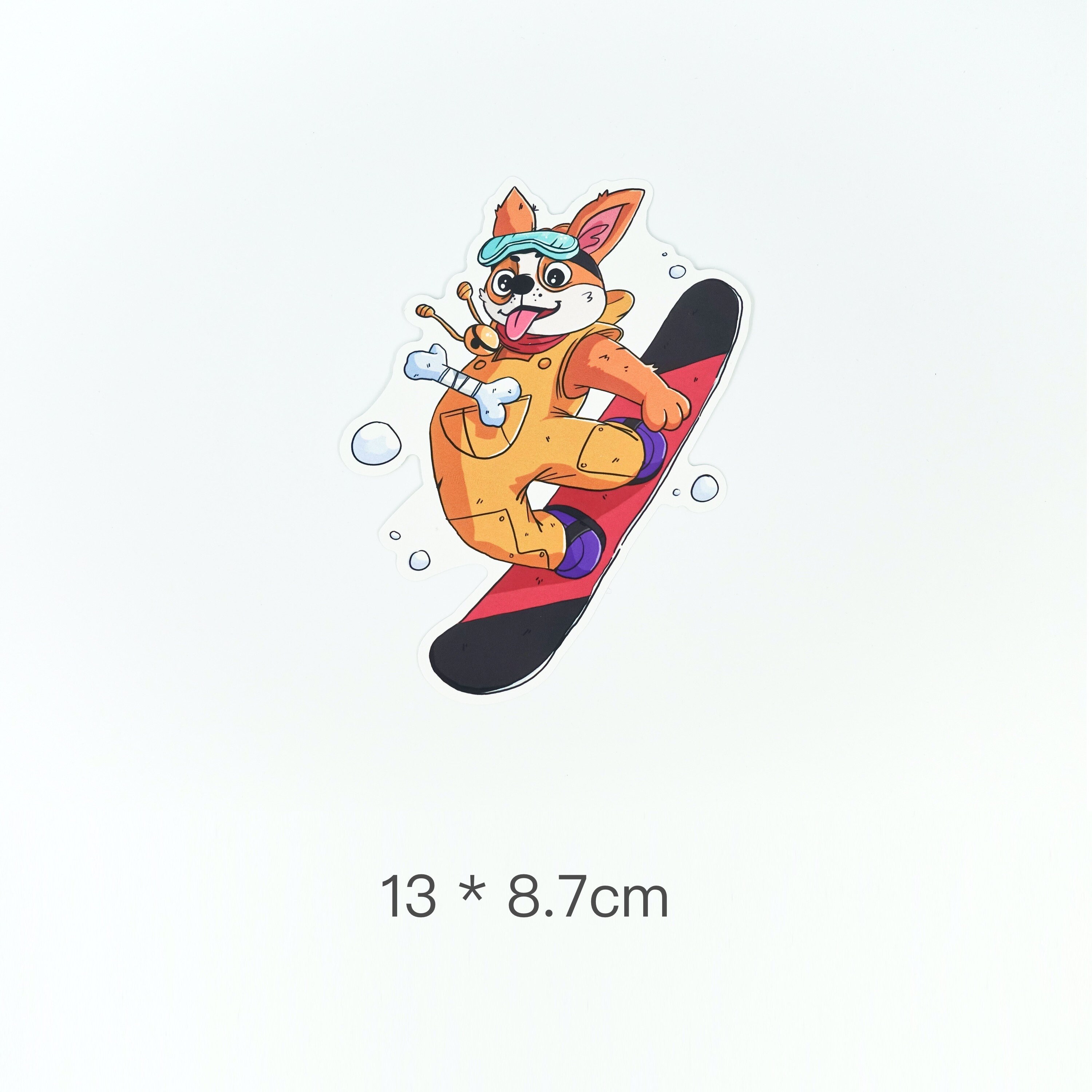 Blaue Katze Pumpy & Corgis Bobo PVC Snowboard Sticker 4Er - Etsy.de