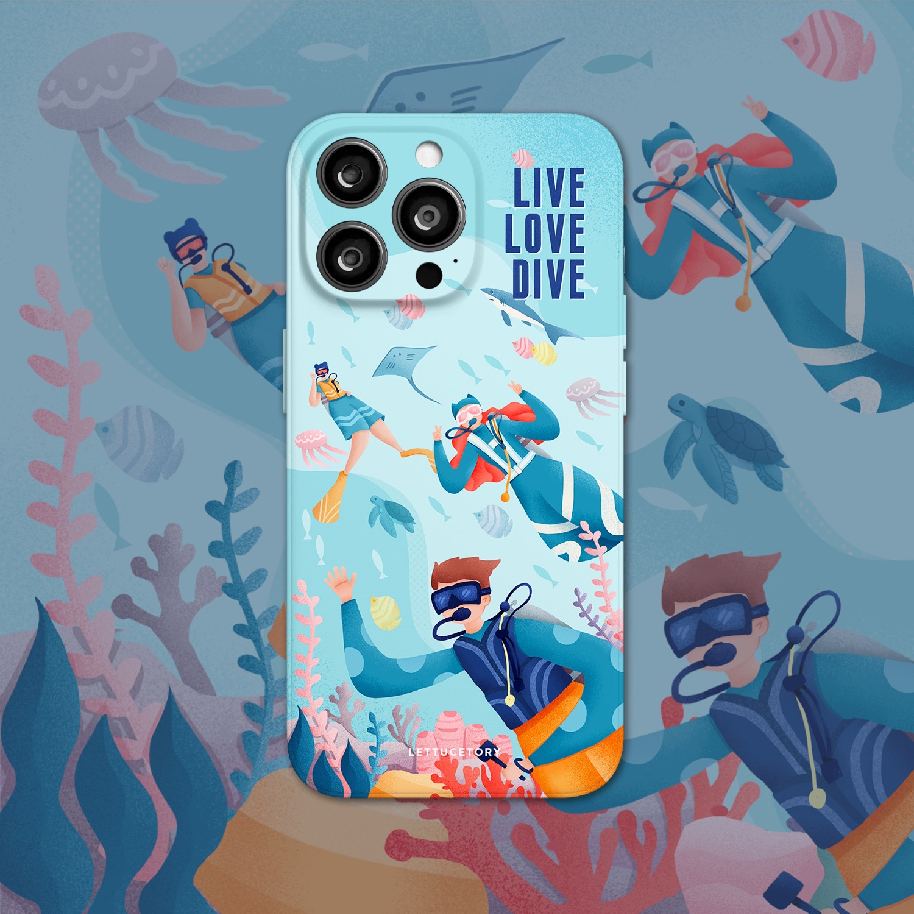 Dive the World IMD Diver Illustration iPhone 14 13 12 11 Pro Max Case ...