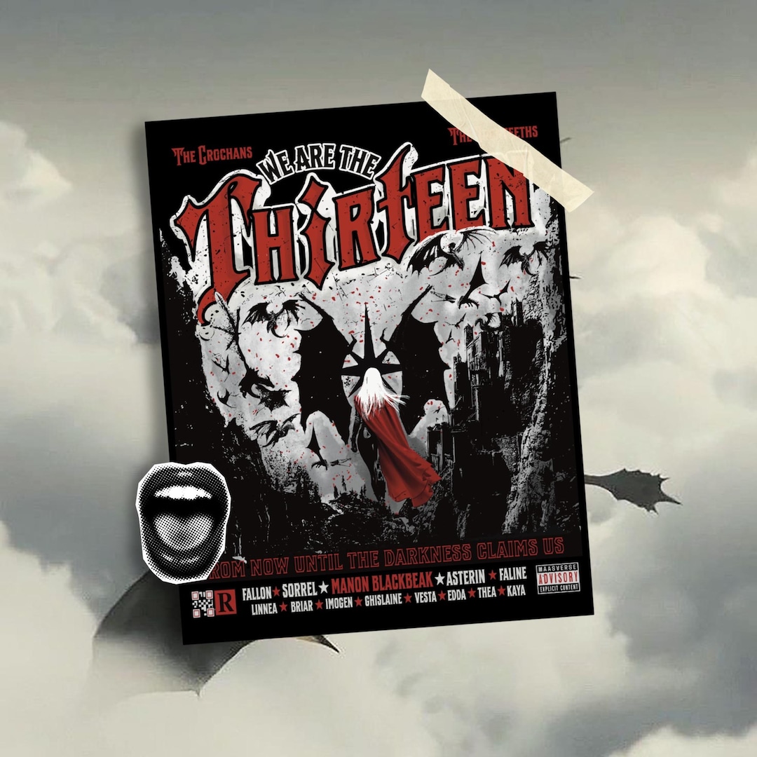 Vintage the Thirteen Band Poster LICENSED Throne of Glass Gift Manon ...