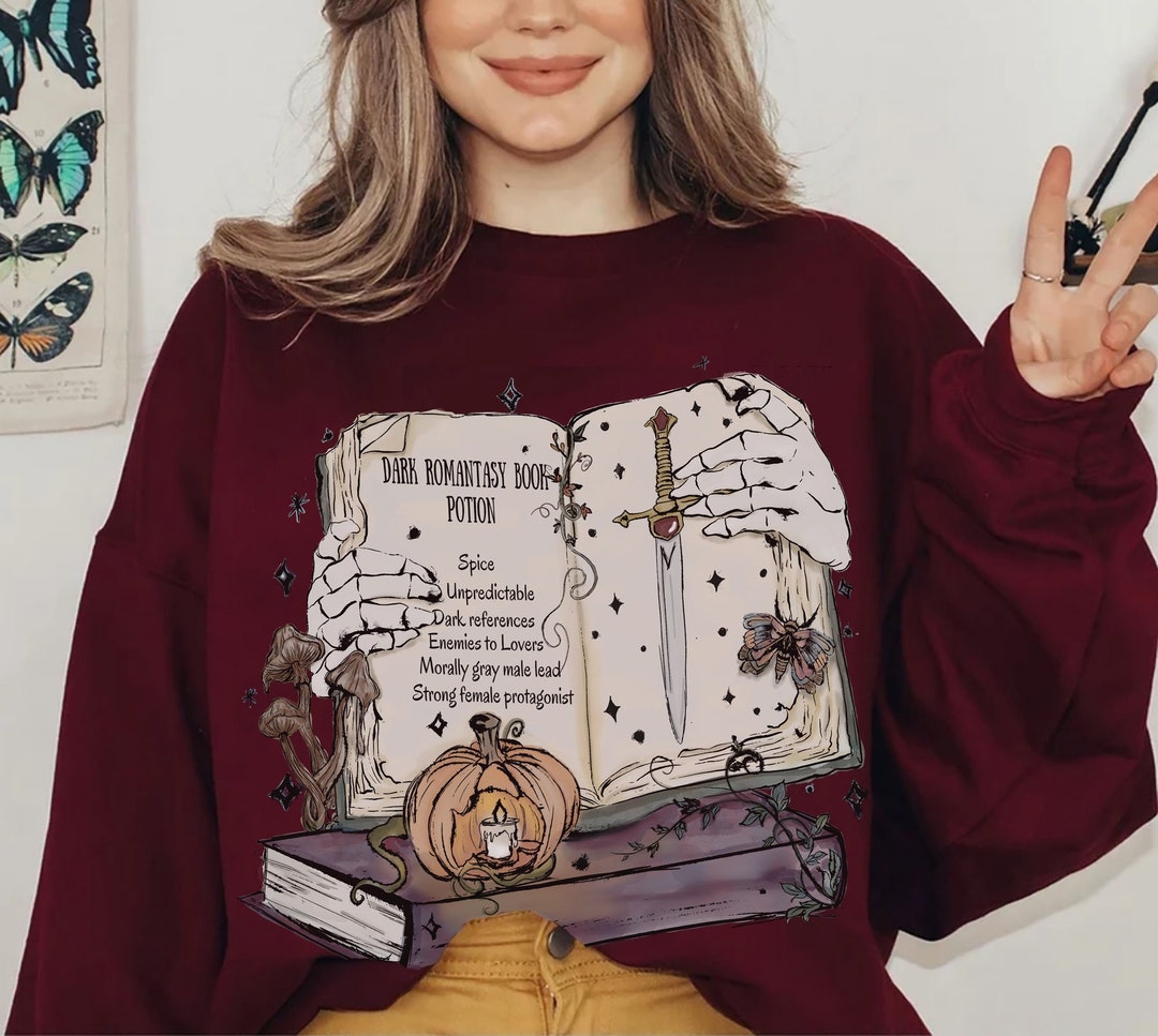 Bookish Sweatshirt Dark Fantasy Book Merch Book Shirt Romance - Etsy