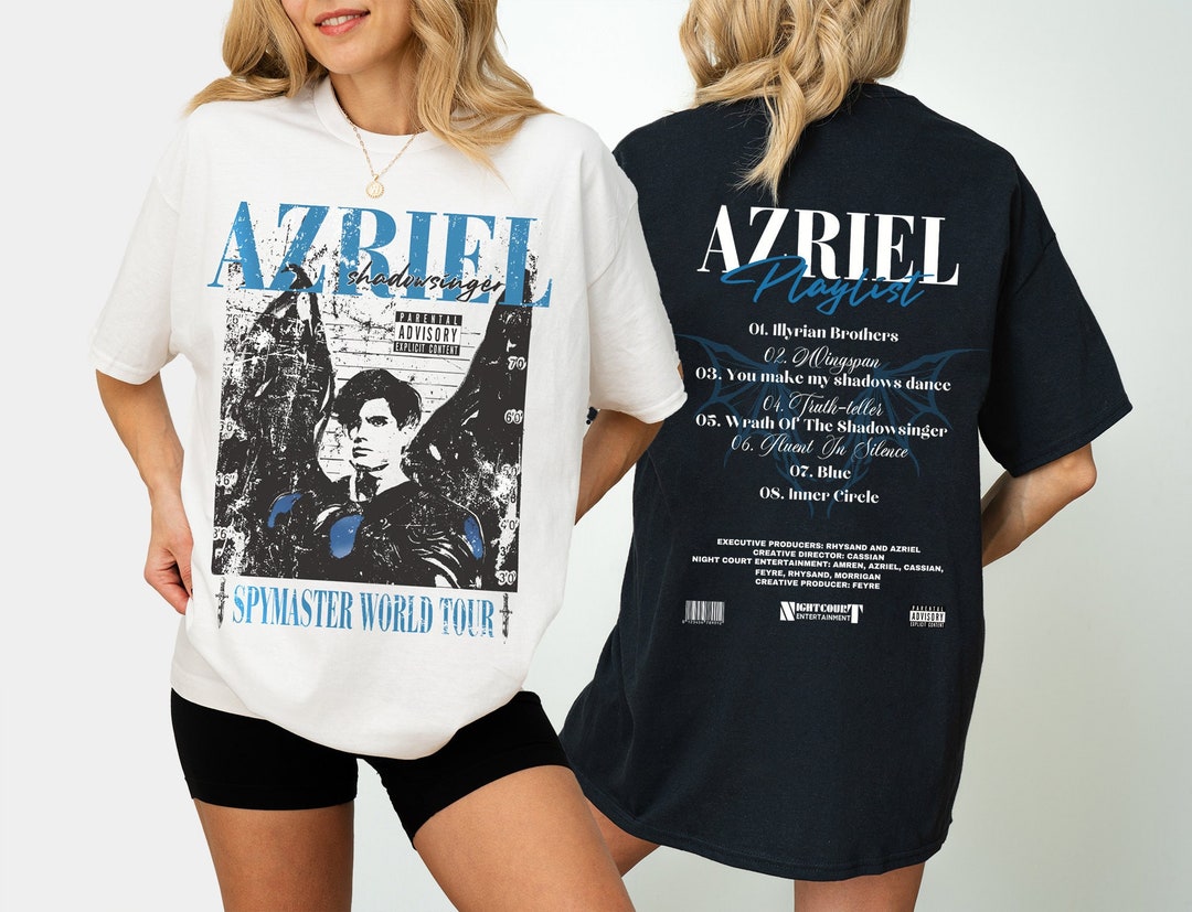 Azriel Album Cover ACOTAR Band Tee Licensed Sarah J Maas Merch Azriel ...
