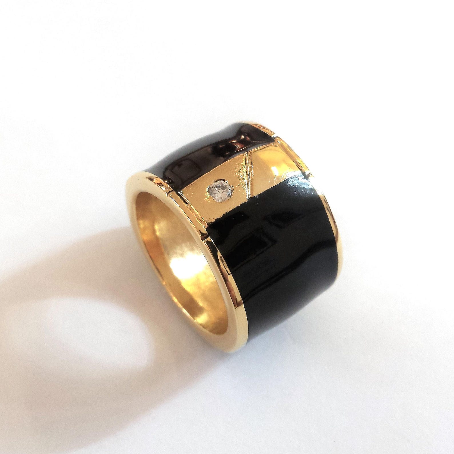 REDÓ FLORENCE 1989 • Ring BENEDETTA, 24kt Gold Plated Bronze With ...