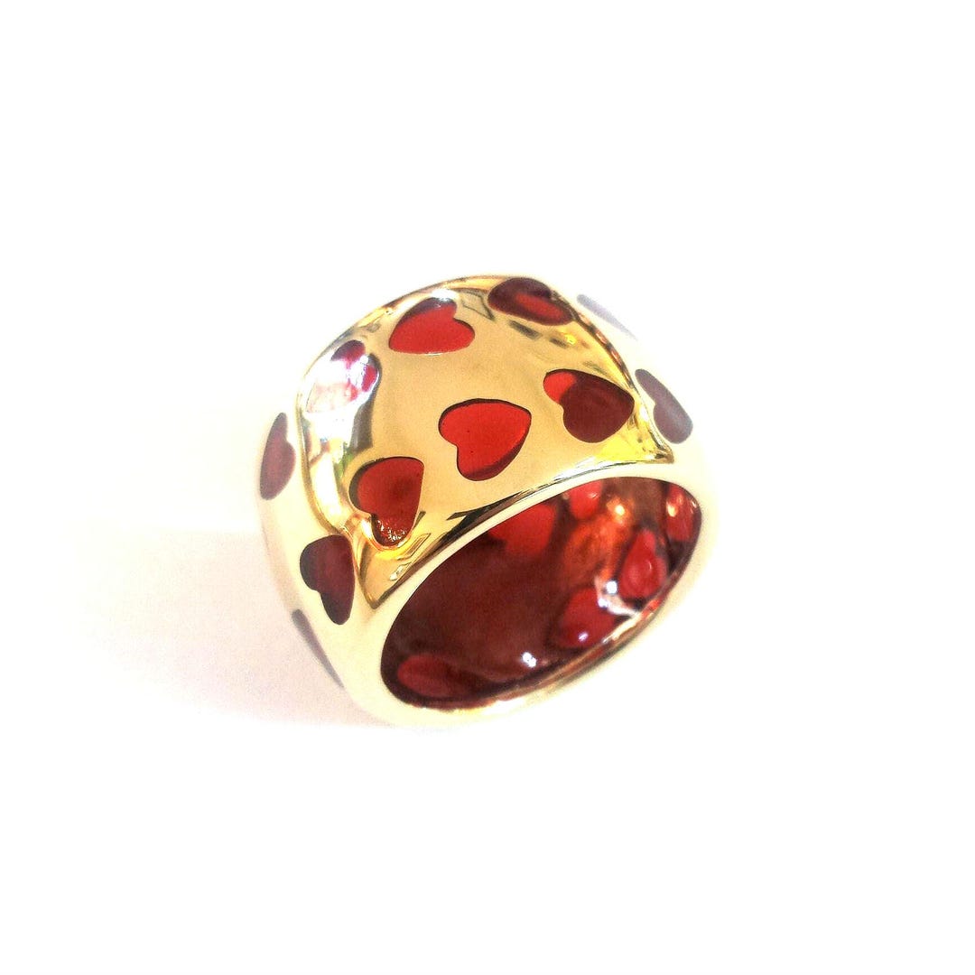REDÓ FLORENCE 1989 – Ring DORALICE, 24kt Gold Plated Bronze With ...