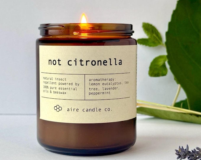 Citronella Candle | Wood Wick Candle | Bug Candle | Mosquito Candle ...