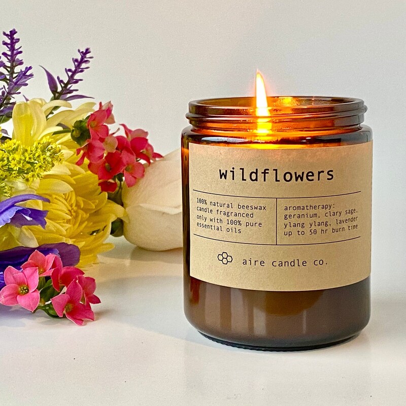 Floral Spring Decor Candle - Etsy
