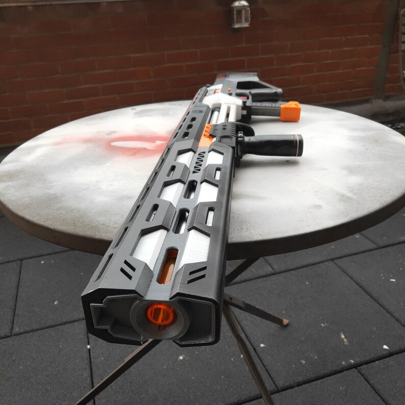 Railgun Barrel Cover With Integrated LED Slots [STL] for WORKER Swift ...