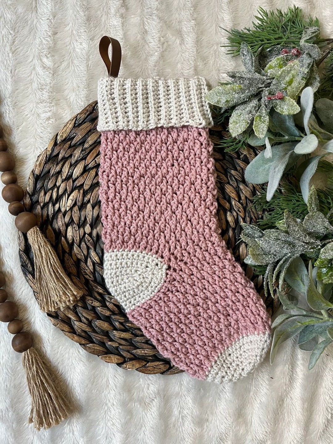 Pink Handmade Stocking, Breast Cancer Awareness Gift, Pink Keepsake ...
