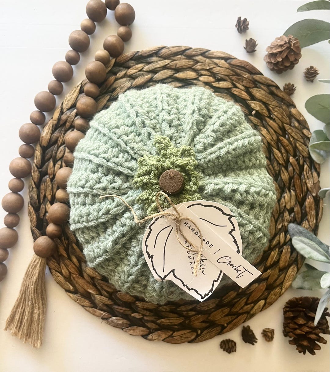 Sage Green Thanksgiving Farmhouse Pumpkin, Green Rustic Pumpkin, Fall ...