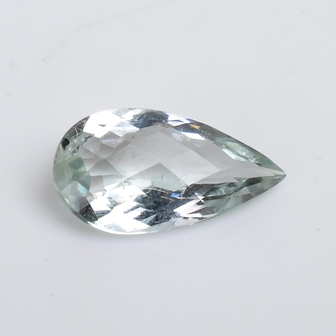 Natural Green Albite Pear Shape Faceted Loose Gemstone for Making ...