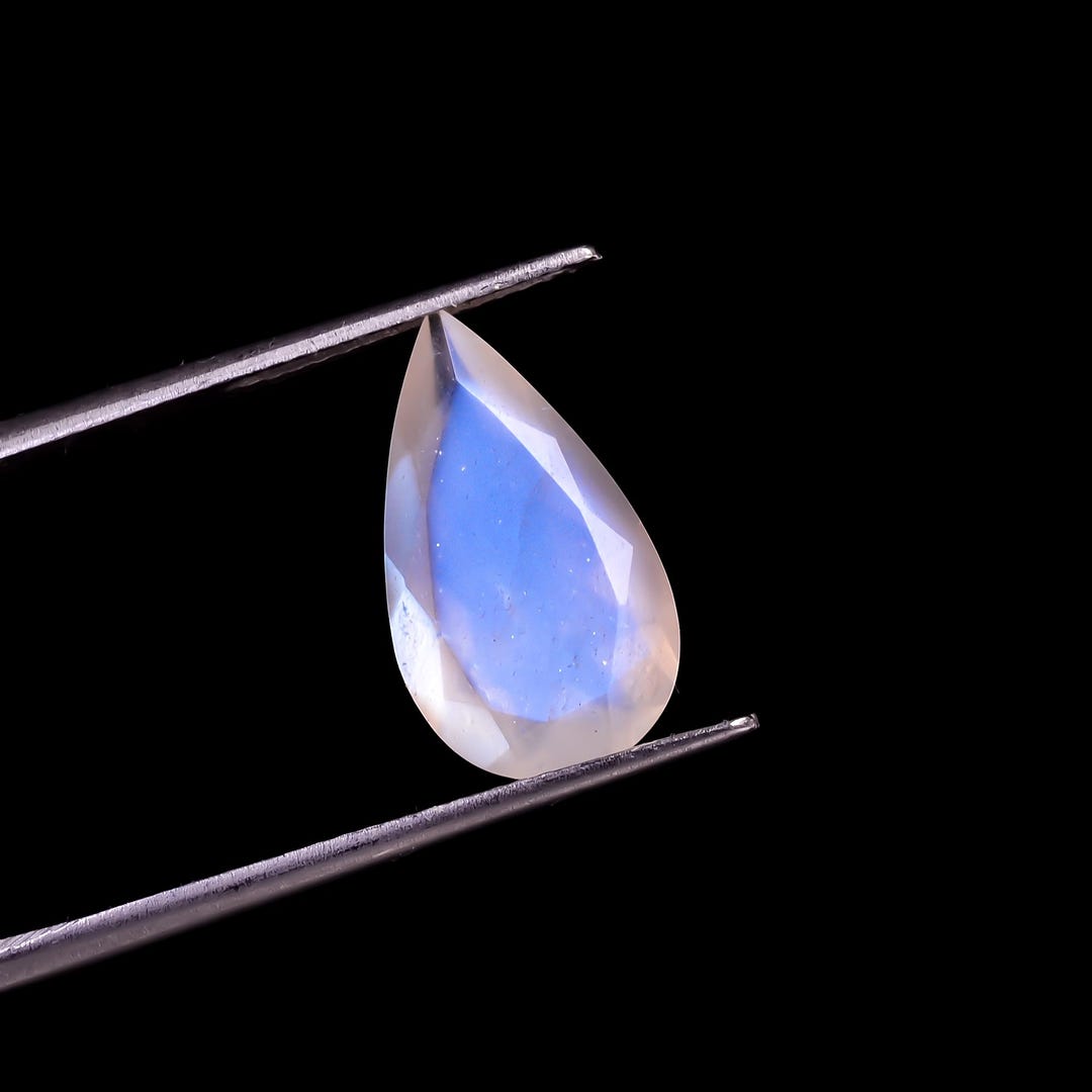Rainbow Moonstone Pear Shape Cut Stone for Making Jewelry 3.5 Ct ...