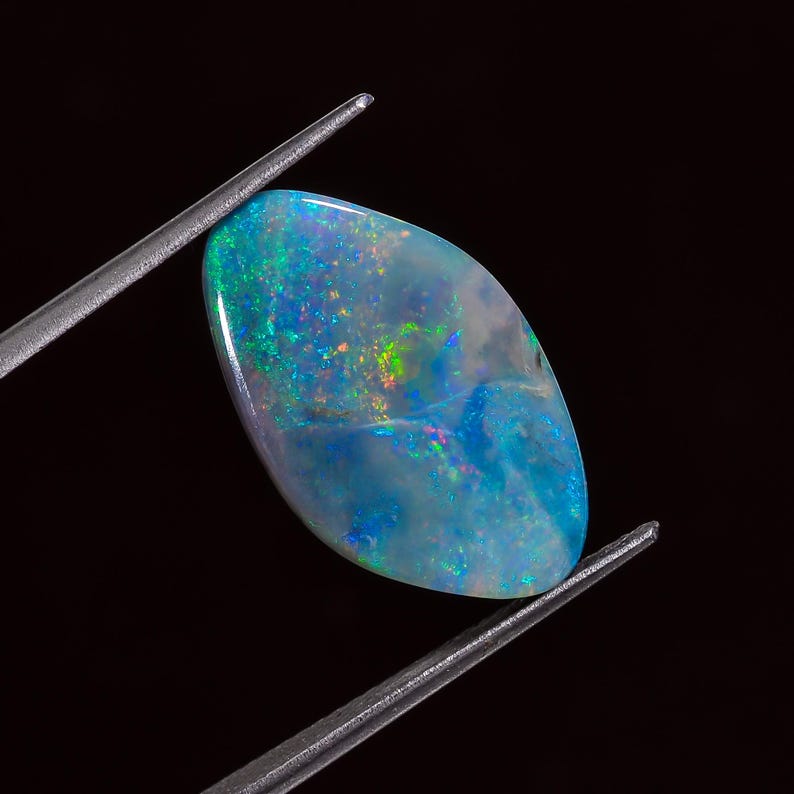 Natural Australian Opal Fancy Shape Cabochon Loose Gemstone for Making ...